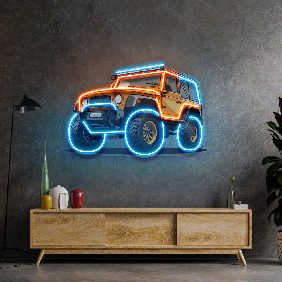 Modern Adventure Off Roading Suv LED Neon Sign Light Pop Art – Infinity ...