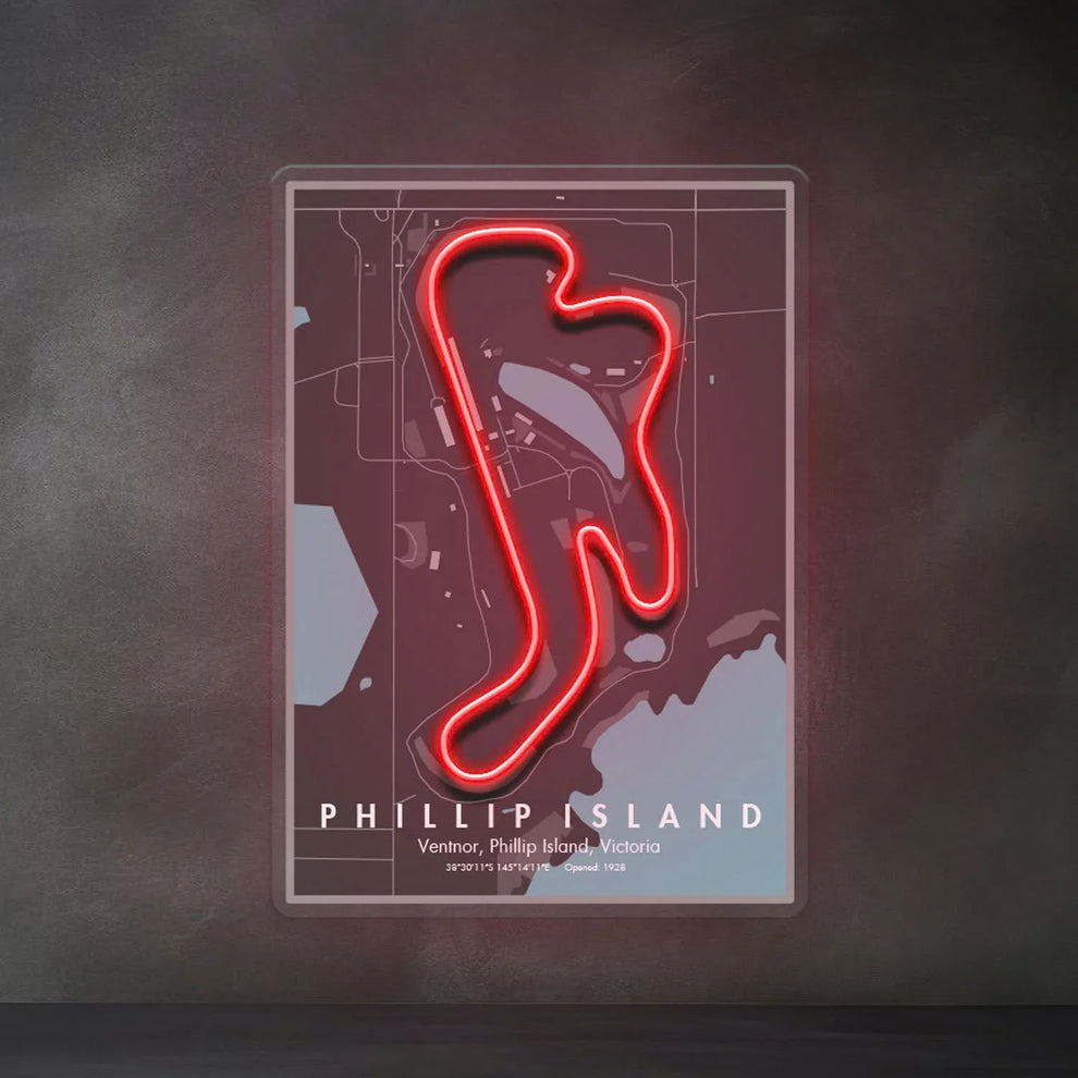 Phillip Island F1 Circuit LED Neon Sign Light Pop Art – Infinity Lighting